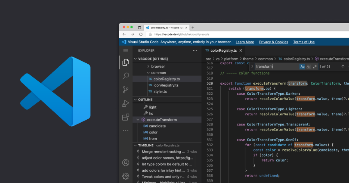 Visual Studio Code for the Web | kickSaas